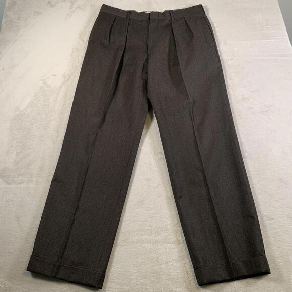 Pants | Corbin Hat Company Pants Mens 36x32 Wool Pleated Cuffed Dress ...